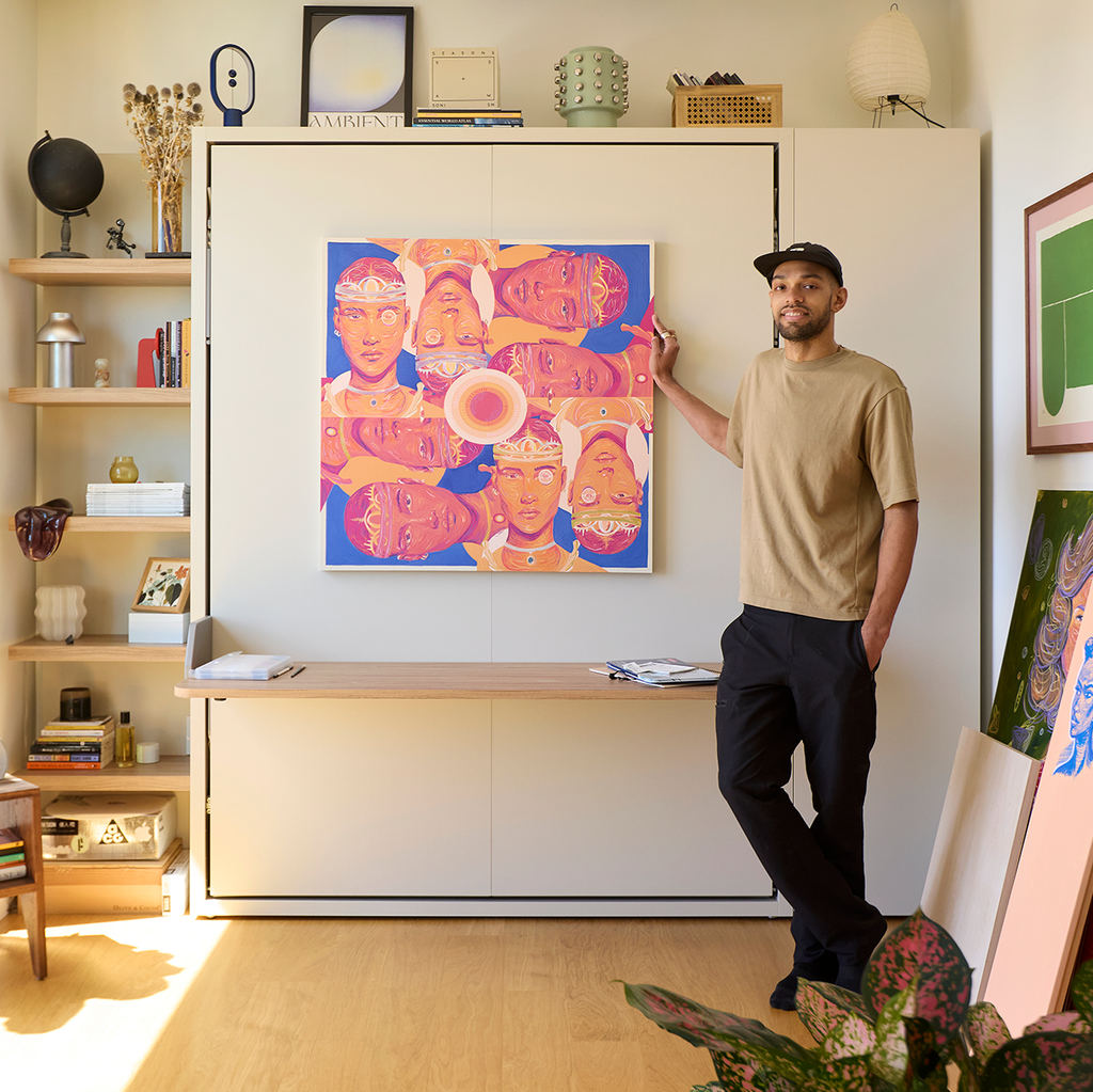 How a Penelope Desk Wall Bed Transformed a Stylish NYC Studio