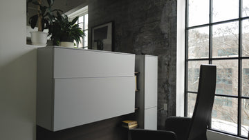 Flip-Down Wall Desk Unit | Compact Modular Workstation