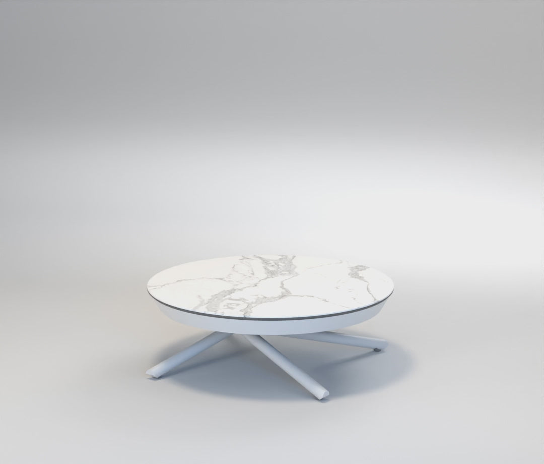 Soleil Height-Adjustable Table | Round Top Leaf Extension
